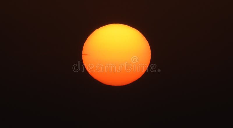 The Sun, a Giant Orange Ball in the Sky Stock Image - Image of orange ...