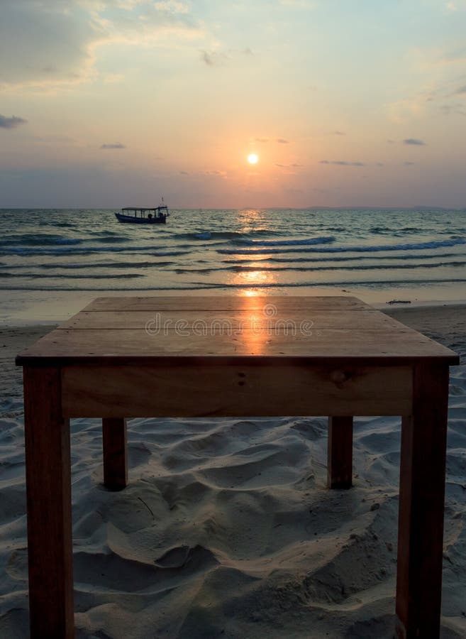 4,142 Wooden Table Sunset Beach Background Stock Photos - Free ...