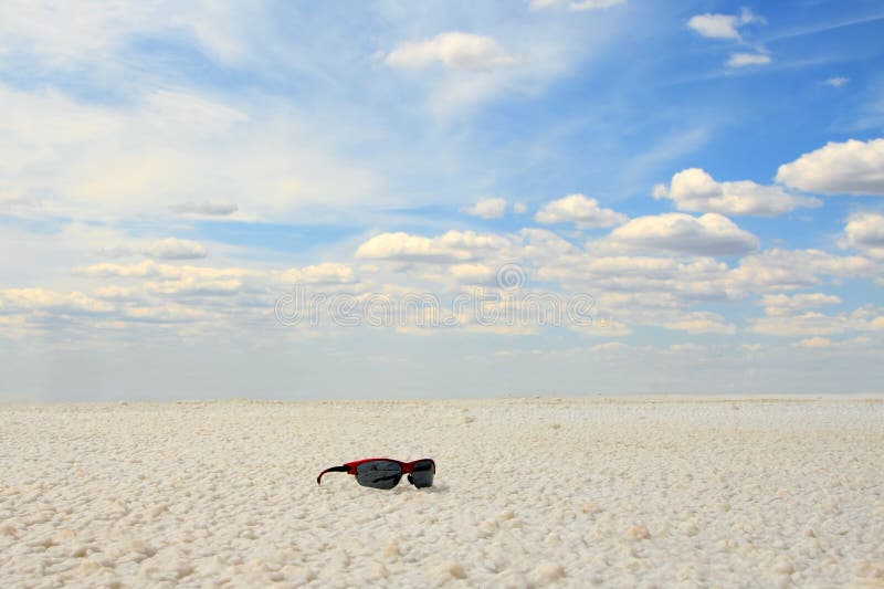 Salt Lake Baskunchak, Russia in Summer Day Stock Photo - Image of ...
