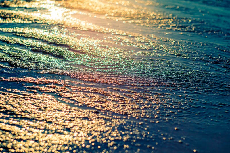 Sun Glowing on Colorful Sand Stock Photo - Image of ocean, sand: 73278730