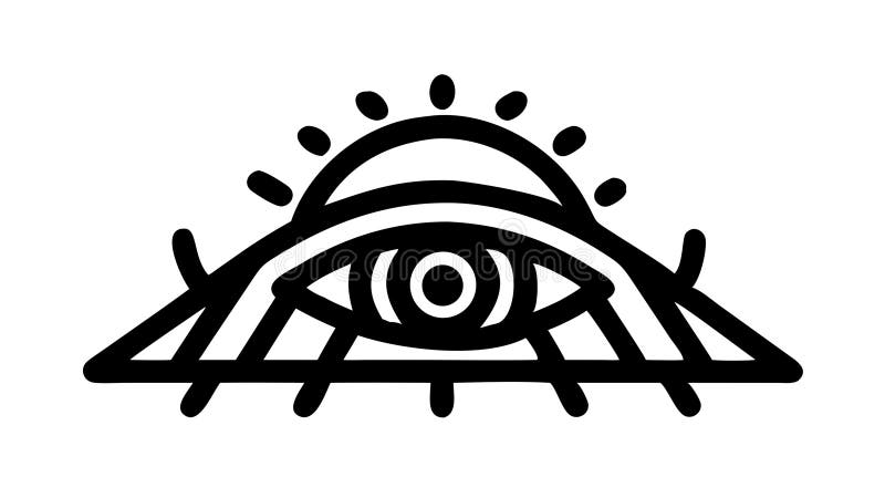 Sun God Eye, Divine Vision, Ancient Deity Symbol, Vector Design ...