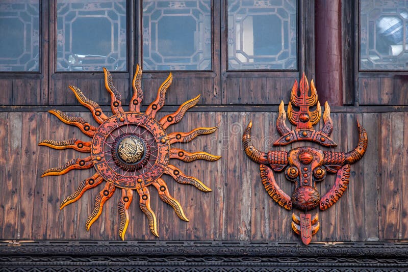 Totem Pattern In Chinese Western Area Stock Image - Image of local ...