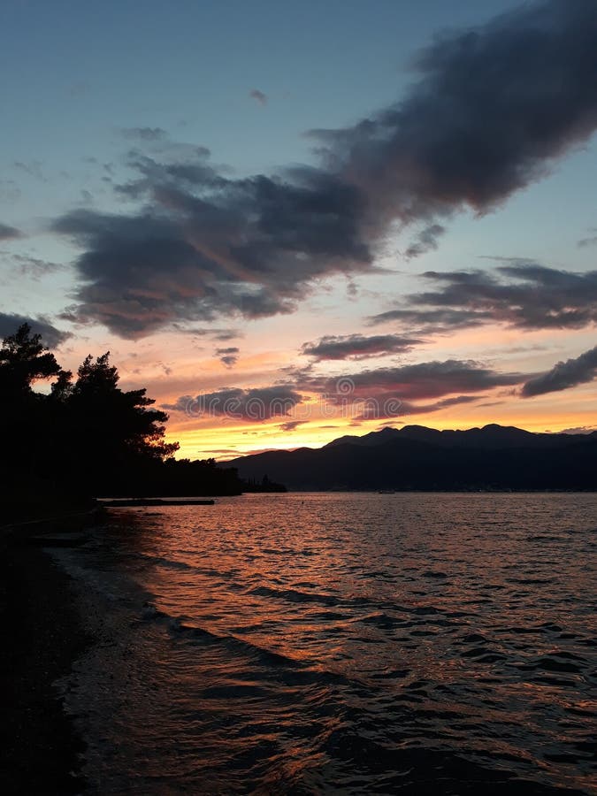 Sun goes down stock image. Image of gradient, enlighten - 5851471