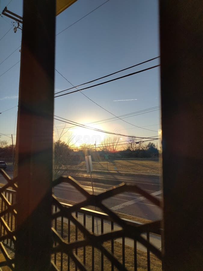 The Sun Going Springdale it& X27;s Time for Another Day Stock Image ...