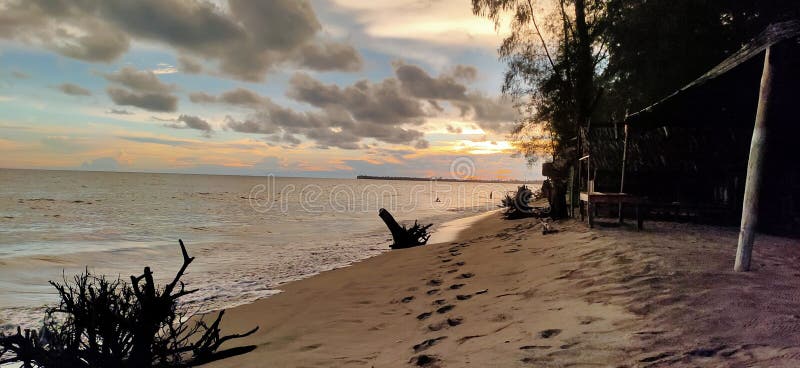 Sun is gone stock photo. Image of sunset, sand, shore - 232834296