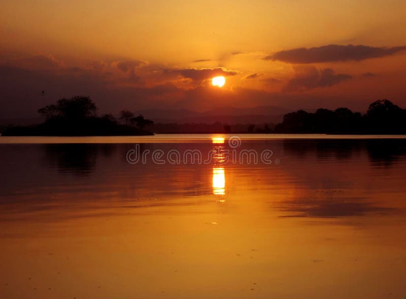 Sky is Given a Dreamy Appearance by the Setting Sun in Polonnaruwa ...