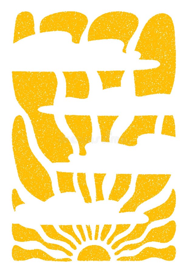 Sun Groovy Retro Vertical Banner Vector Illustration Stock Vector ...