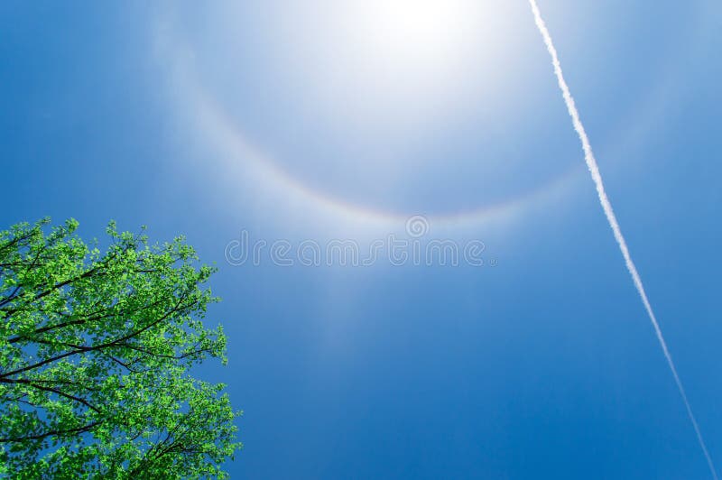 Sun halo stock image. Image of cloud, heat, phenomenon - 92280231