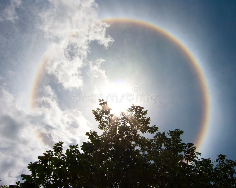 Sun halo stock photo. Image of halo, meteorology, cirrus - 42753610