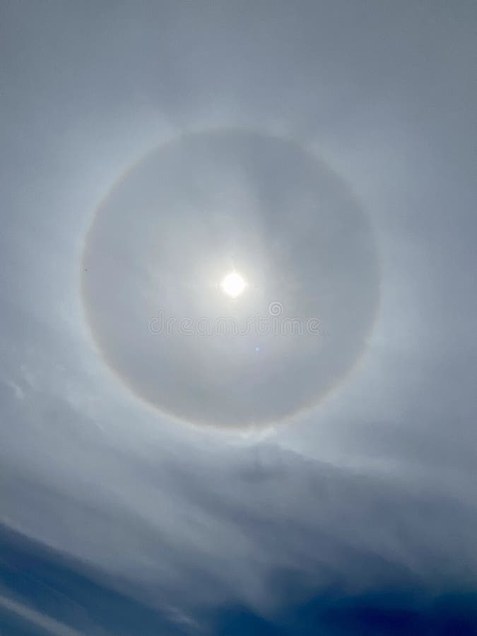 Sun halo clouds and sky. stock photo. Image of night - 286211958