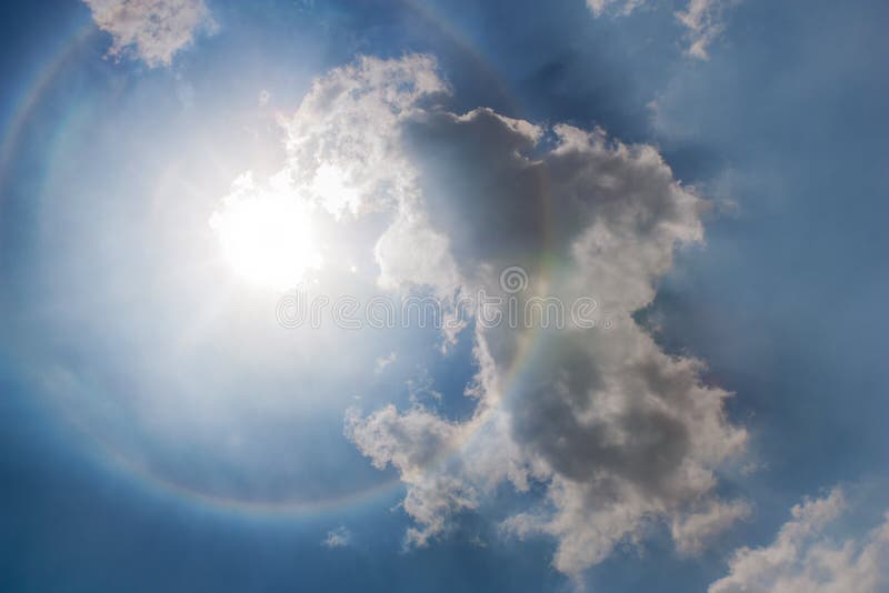 The sun halo. stock photo. Image of beauty, light, rainbow - 55754704