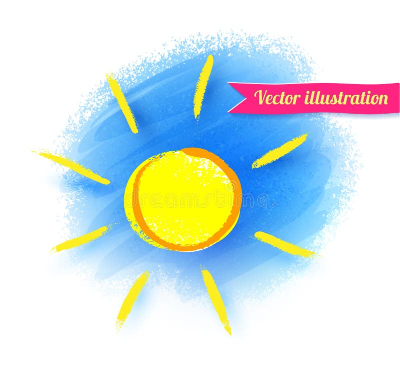 Sun stock vector. Illustration of doodle, spring, bright - 52212477