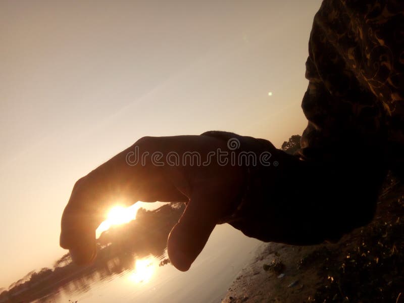 Sun hand stock image. Image of hand, natural, beauty - 111091057