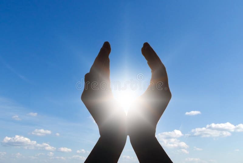 Sun in hands stock image. Image of dawn, christianity - 11962915