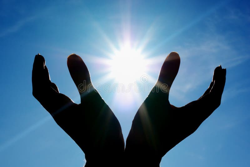 Sun in hands stock image. Image of background, hope, energy - 13547387