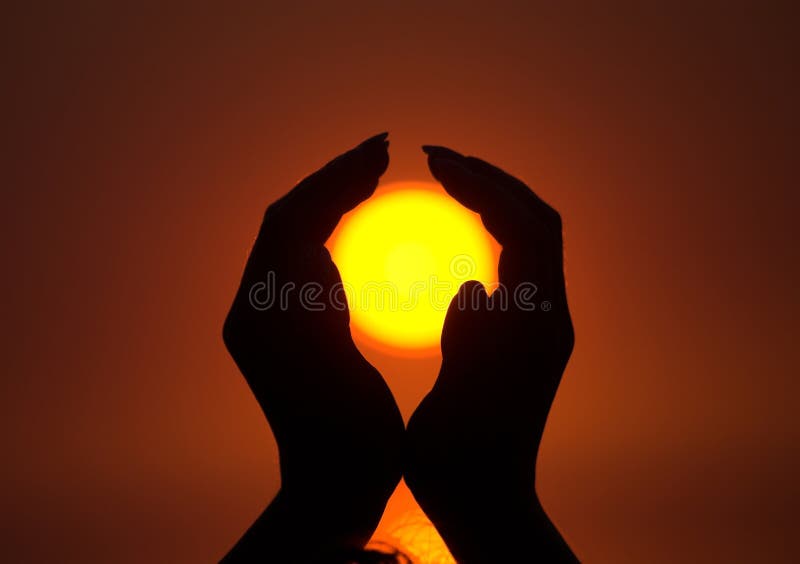 Sun in hands stock image. Image of background, hope, energy - 13547387