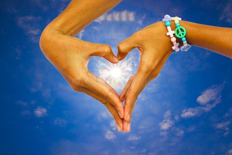 Sun in the hands of women stock photo. Image of girl - 38160686