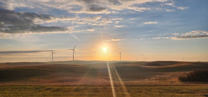 The sun has risen stock photo. Image of cloud, prairie - 259065084