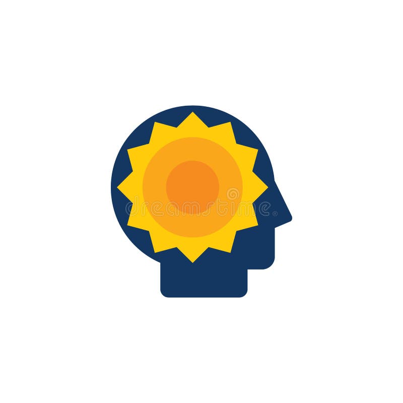Sun Head Logo Icon Design stock vector. Illustration of logotype ...