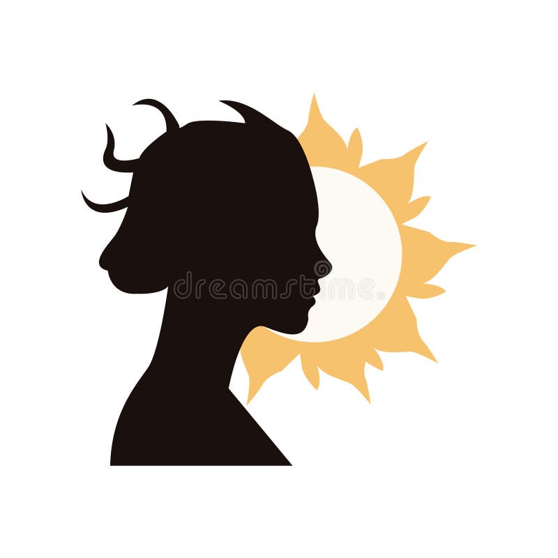 Sun head icon on white stock illustration. Illustration of vector ...