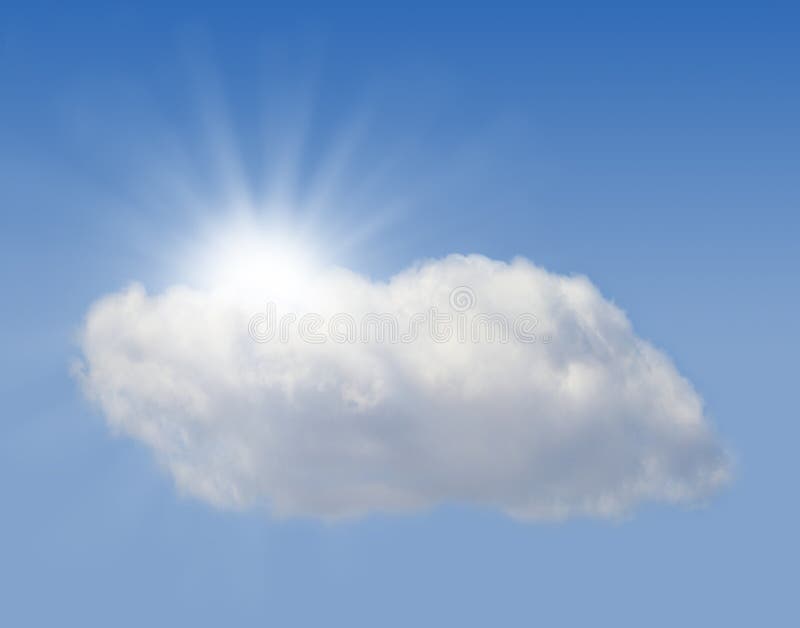 Sun Hiding Behind the Cloud Stock Photo - Image of color, climate: 34060816