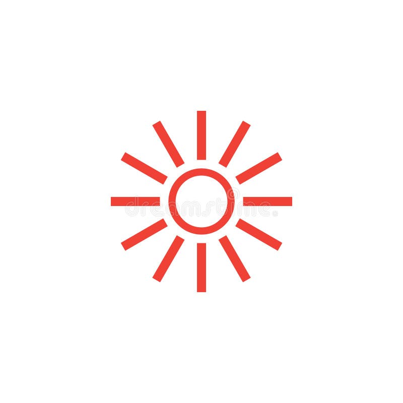 Sun Hot Icon Graphic Design Template Illustration Stock Vector ...