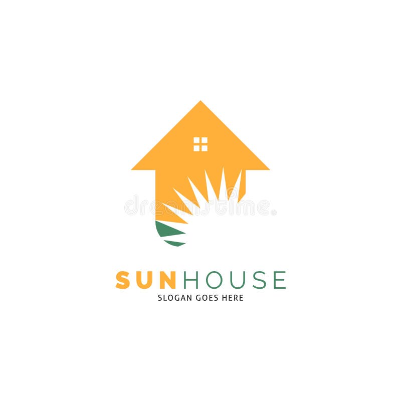 Sun House Icon Vector Logo Template Illustration Design Stock Vector ...