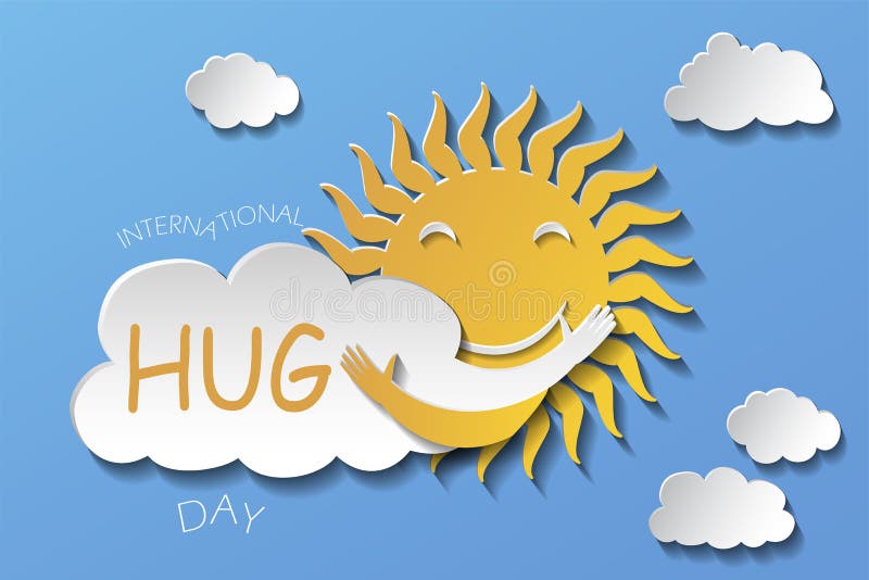 Hugging sun and cloud stock vector. Illustration of cartoon - 77910133
