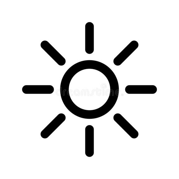 Screen Brightness Sun Icon Stock Illustrations – 419 Screen Brightness ...