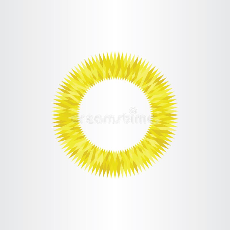 Sun Icon Abstract Yellow Circle Background Vector Element Stock Vector ...