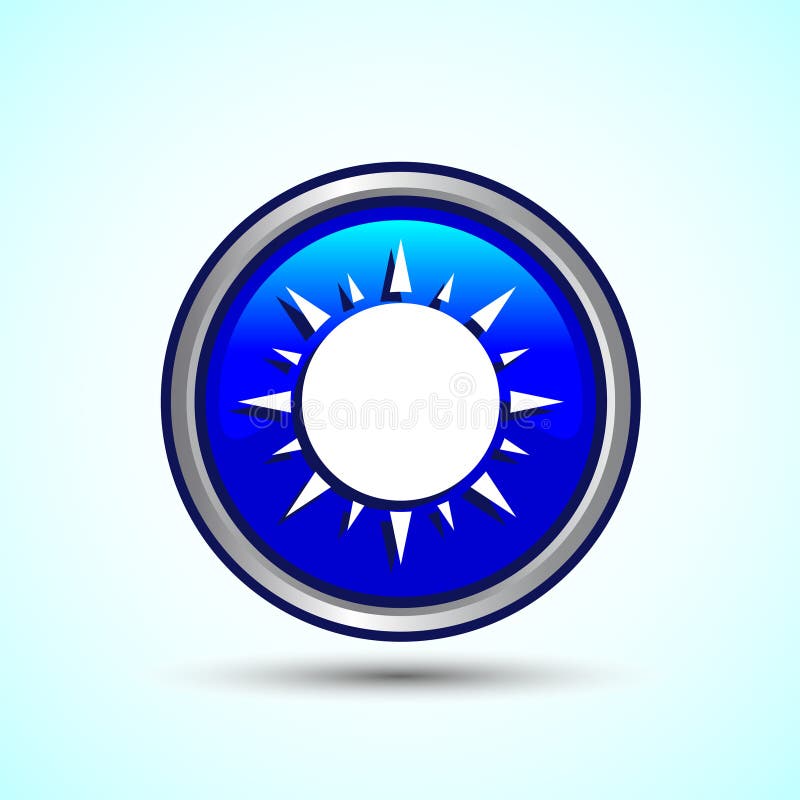 Sun Icon Button Design Illustration, Sunlight Sign Stock Illustration ...