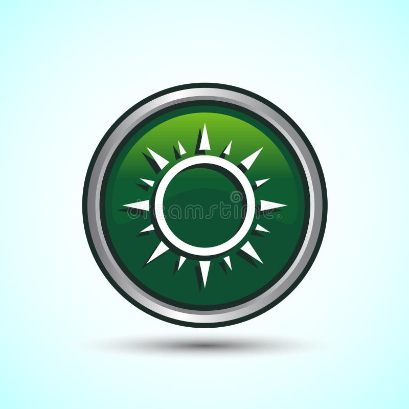 Sun Icon Button Design Illustration, Sunlight Sign Stock Vector ...