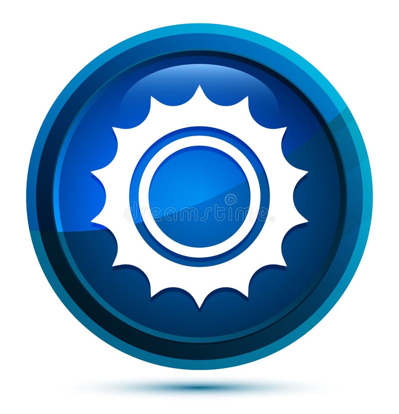 Sun Icon Elegant Blue Round Button Illustration Stock Vector ...