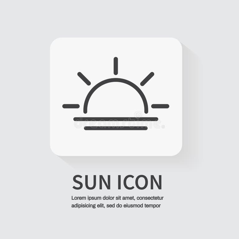 Sun Icon. Flat Icon for Apps and Websites. Vector Illustration Stock ...