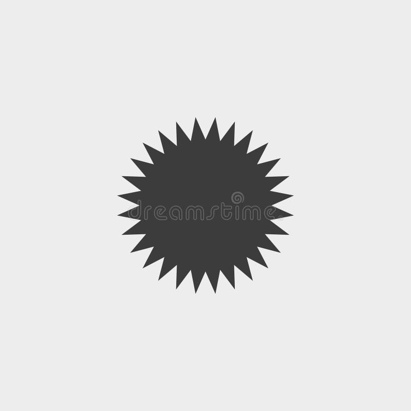 Sun Icon in a Flat Design in Black Color. Vector Illustration Eps10 ...