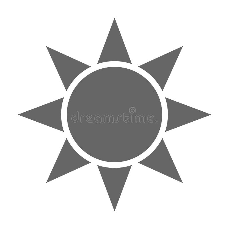 Sun Icon, Flat Design Template, Vector Illustration Stock Vector ...