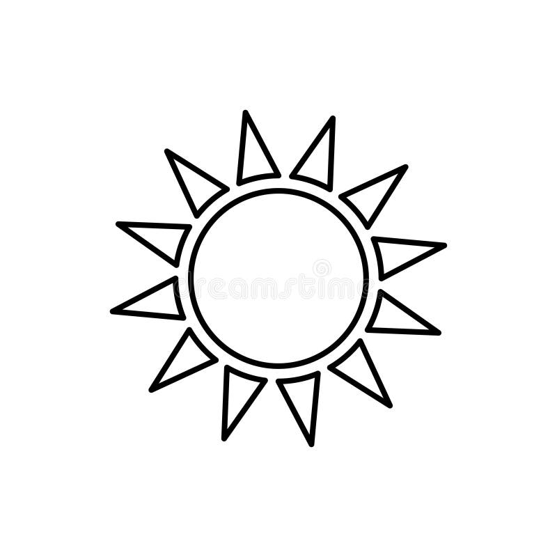 Sun Icon Flat Vector Template Design Trendy Stock Vector - Illustration ...
