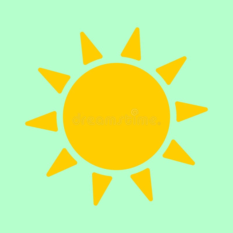 Sun Icon, Graphic Design Template, Vector Illustration Stock Vector ...