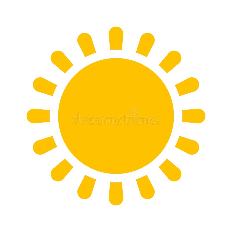 Sun Icon, Sun Graphic Sign, Sun Symbol, Yellow Sun Stock Vector ...