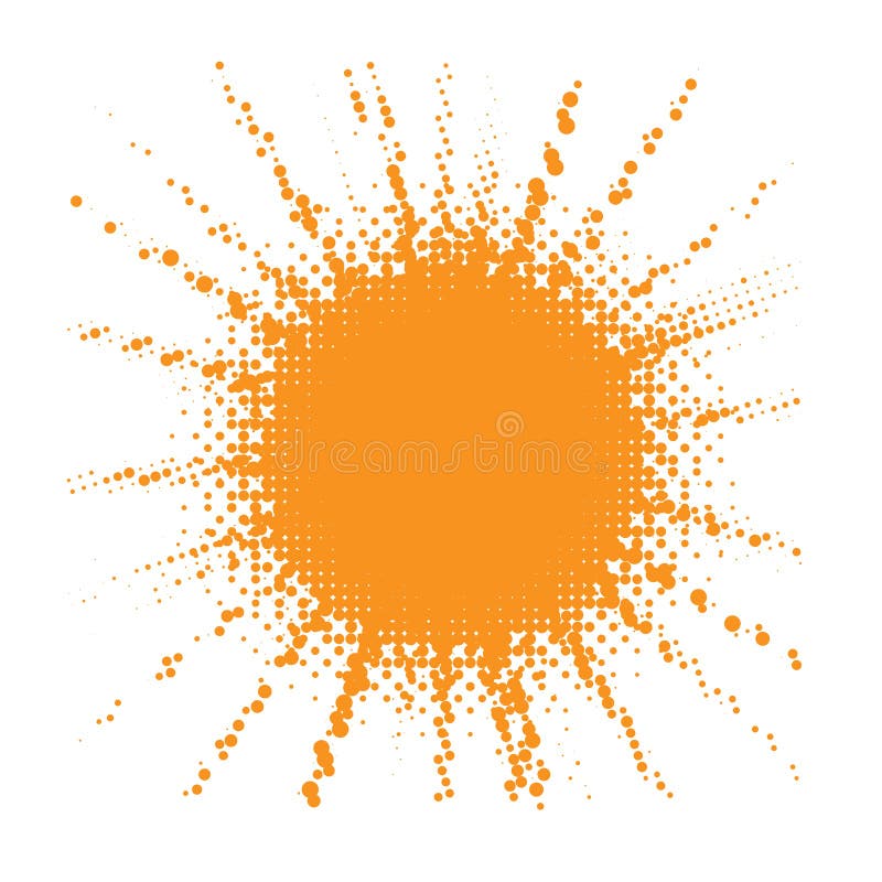 Sun Icon. Halftone Orange Circle with Gradient Texture Circles Logo ...