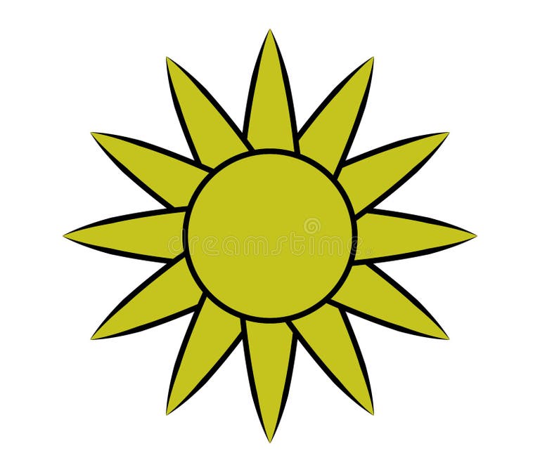 Sun icon illustrated stock illustration. Illustration of sunrise - 87816906