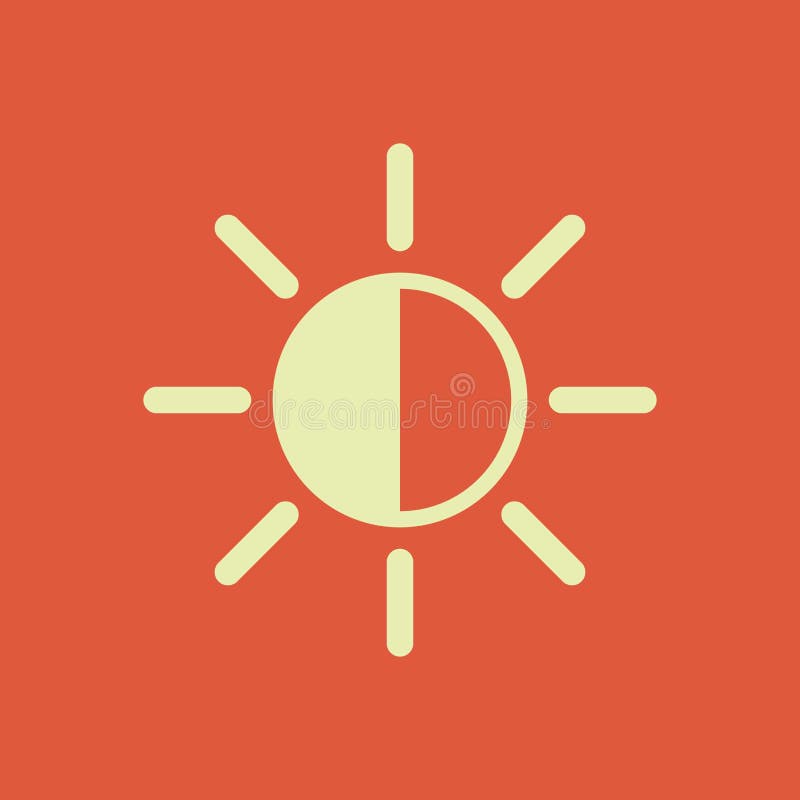 Sun Flat Modern Minimal Icon, Vector Illustration. Brightness Symbol ...