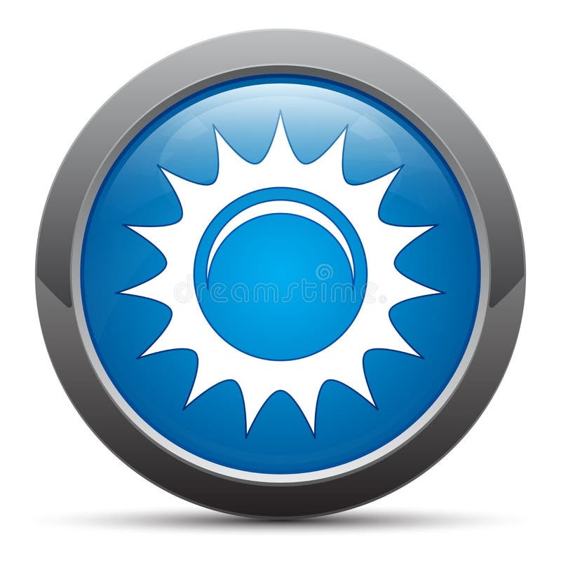 Sun Icon Premium Blue Round Button Vector Illustration Stock Vector ...