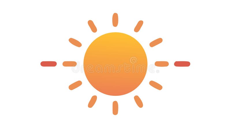 Sun Icon with Rays, Representing Daytime and Light, Vector Design ...