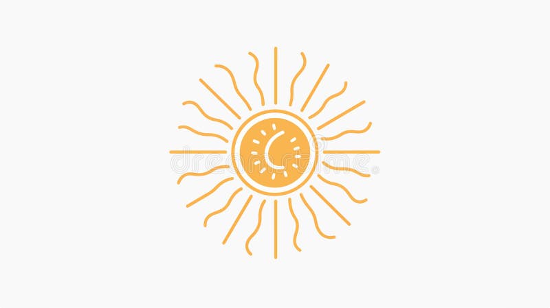 Sun Icon Representing Energy and Technology Innovation Stock ...