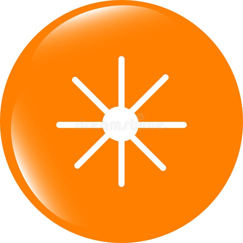 Sun Icon on Round Button Collection Original Illustration Stock ...