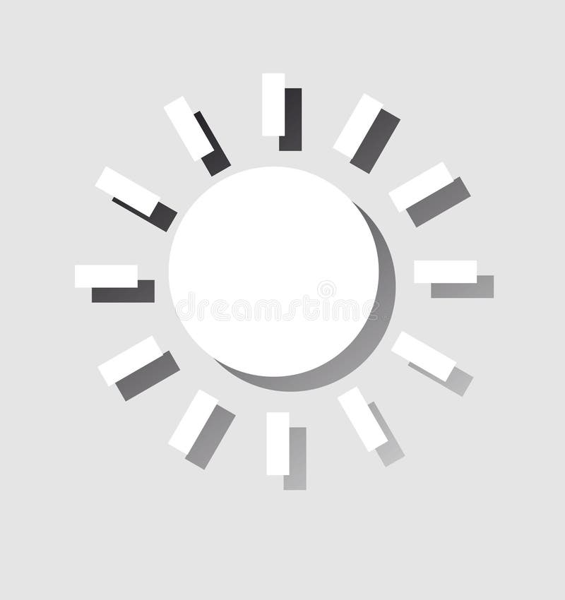 Sun icon with shade stock vector. Illustration of nature - 71620484