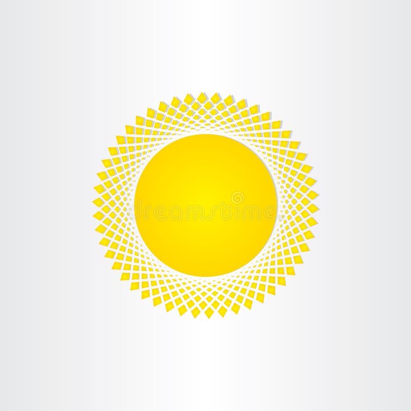 Sun Icon Solar Energy Yellow Symbol Stock Vector - Illustration of logo ...