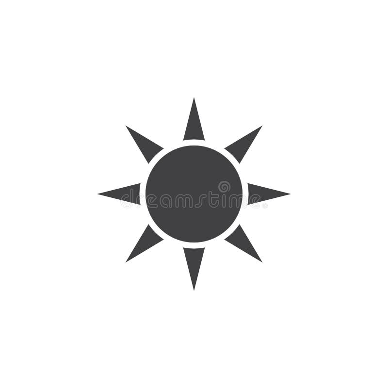 Sun Icon , Solid Logo Illustration, Pictogram Isolated On Stock ...