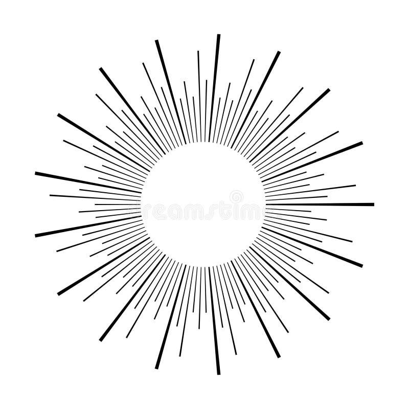 Sun Icon, Sunburst Vector Illustration Element Stock Vector ...